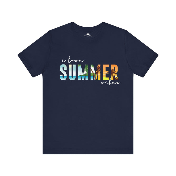 I Love Summer Text Printed round neck T-Shirt for men women – Kyloug