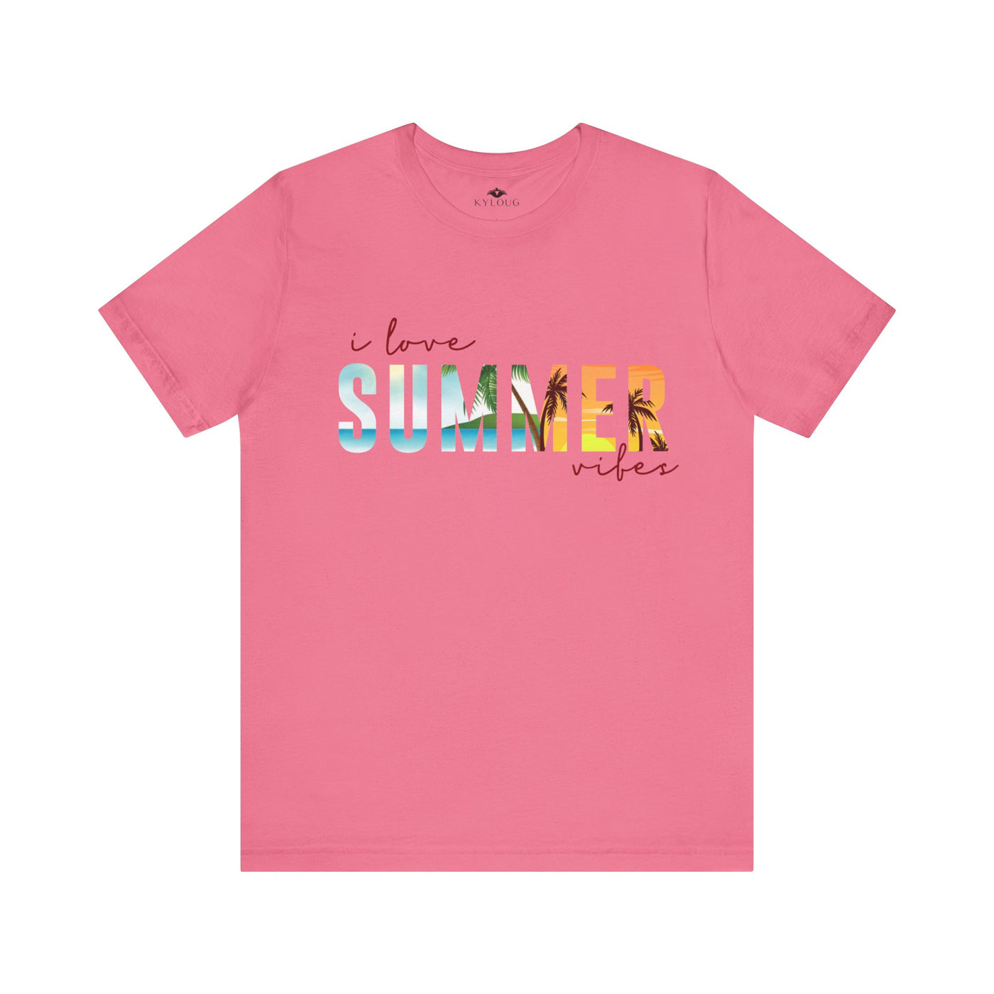 I Love Summer Text Printed round neck T-Shirt for men women – Kyloug