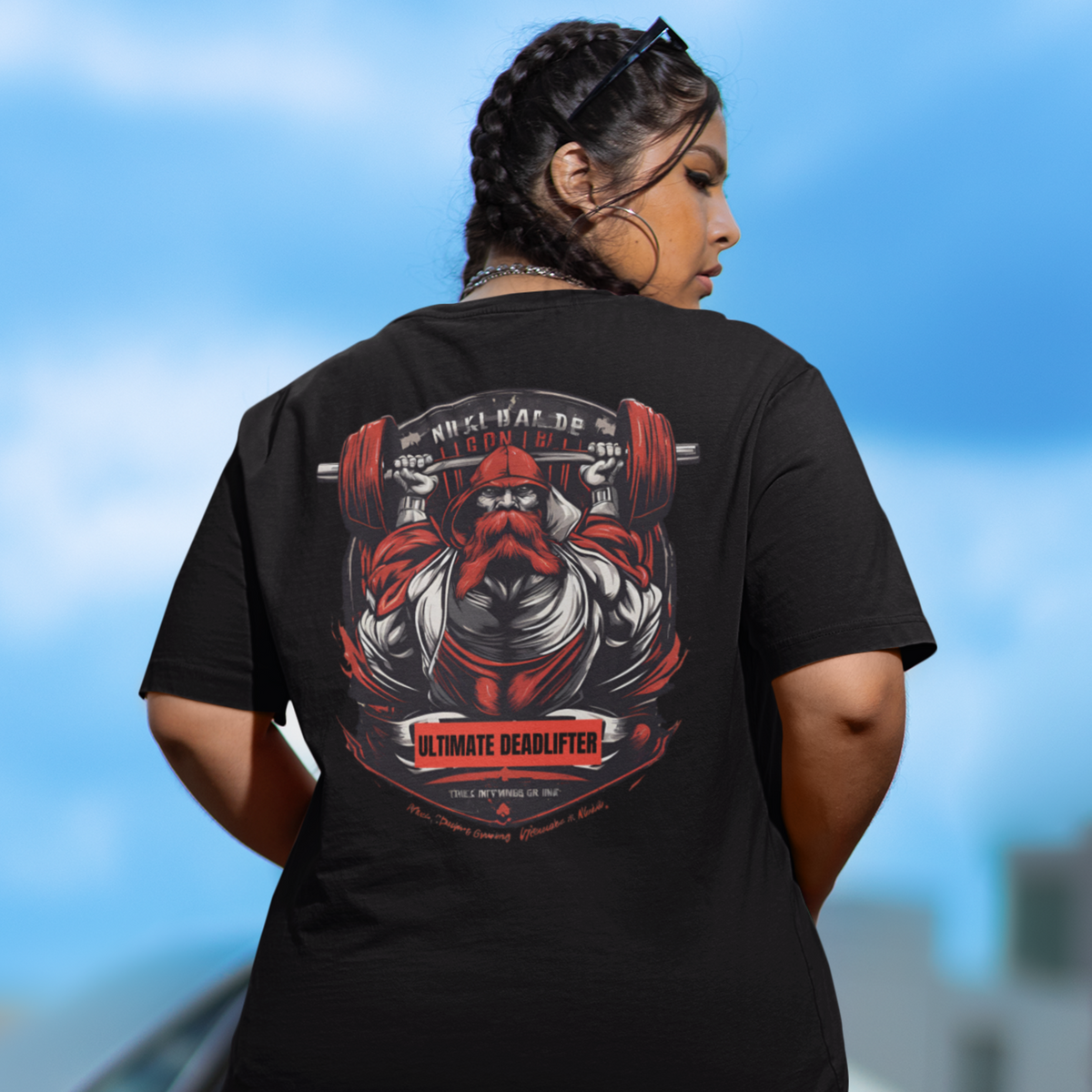 Women gym wear back print round neck oversized t-shirt – Kyloug